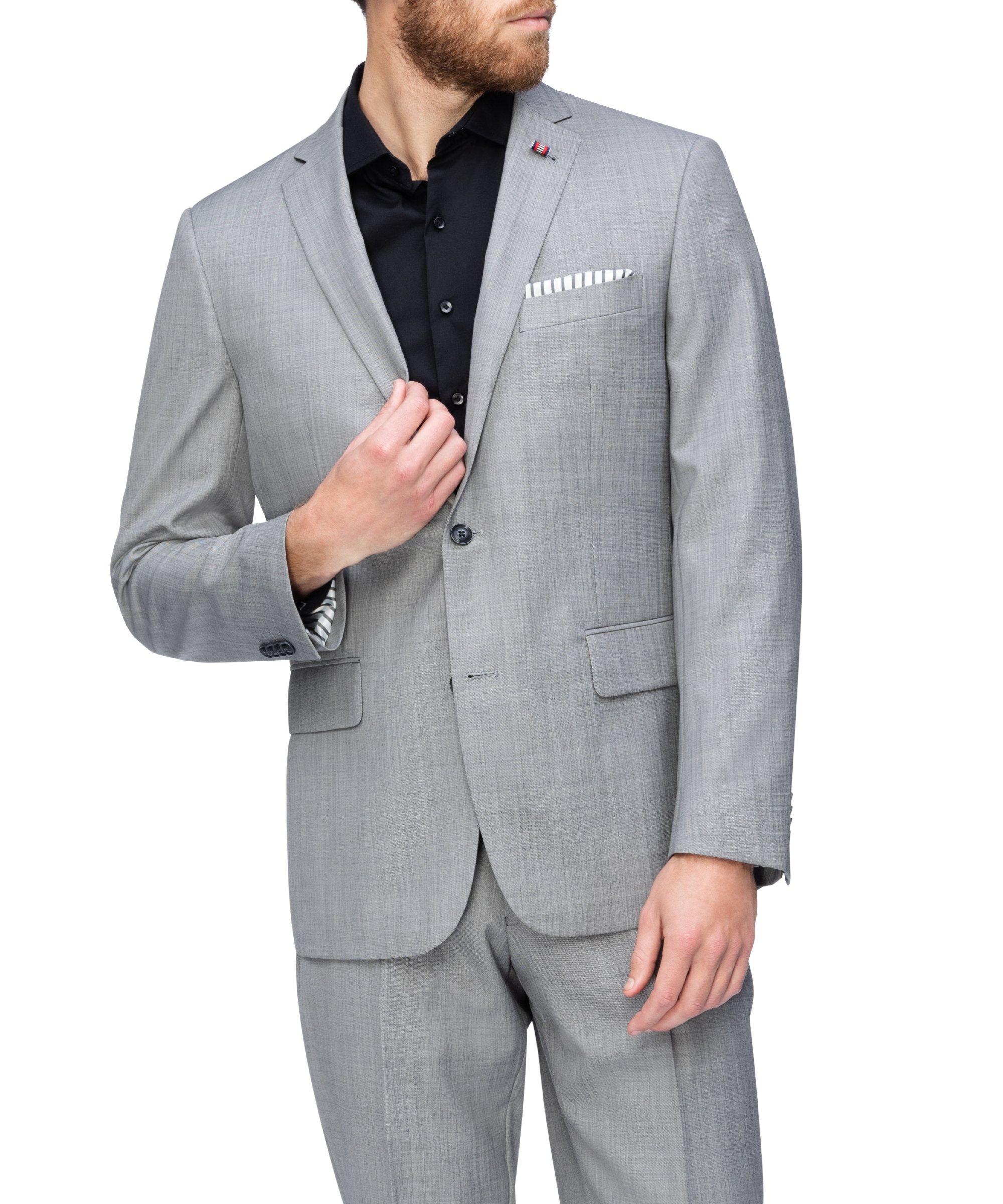 Euro Suit Jacket Light Grey| Suits | Van Heusen